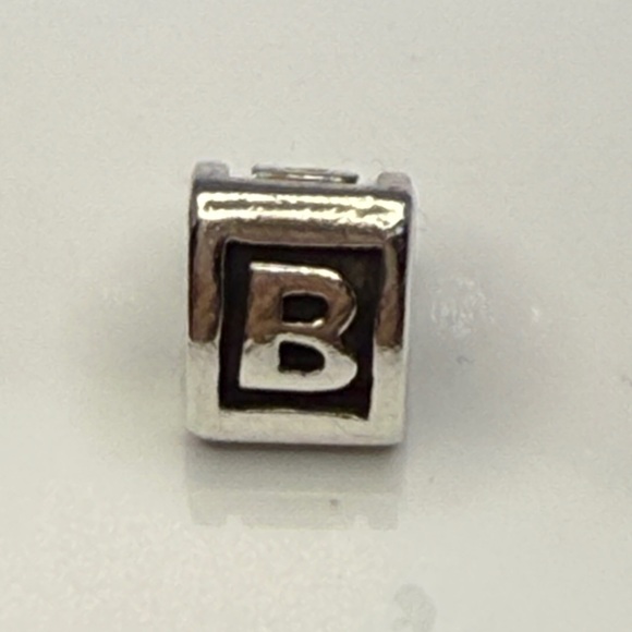 Pandora | Jewelry | Retired Pandora Sterling Silver B Alphabet Block ...